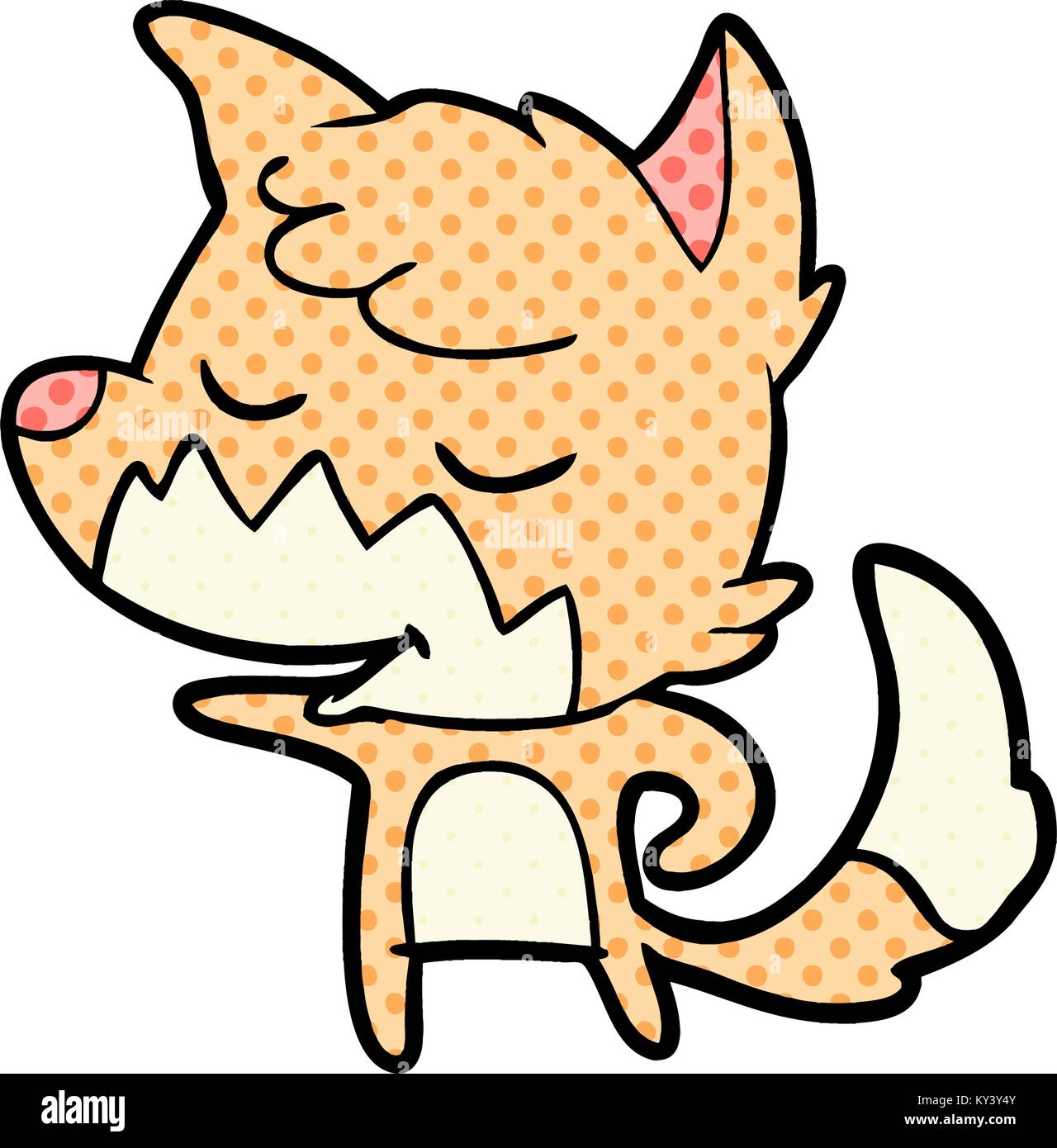 friendly cartoon fox Stock Vector Image & Art - Alamy