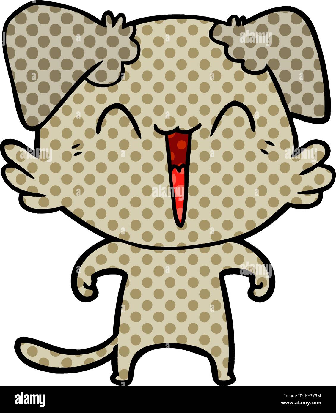 happy little dog cartoon Stock Vector Image & Art - Alamy