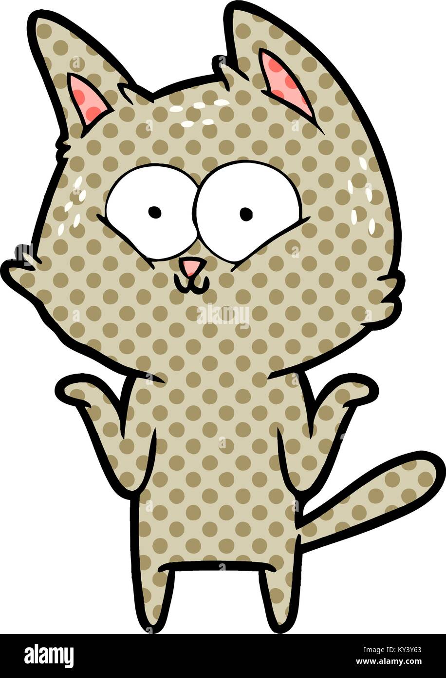 cartoon cat shrugging shoulders Stock Vector Image & Art - Alamy