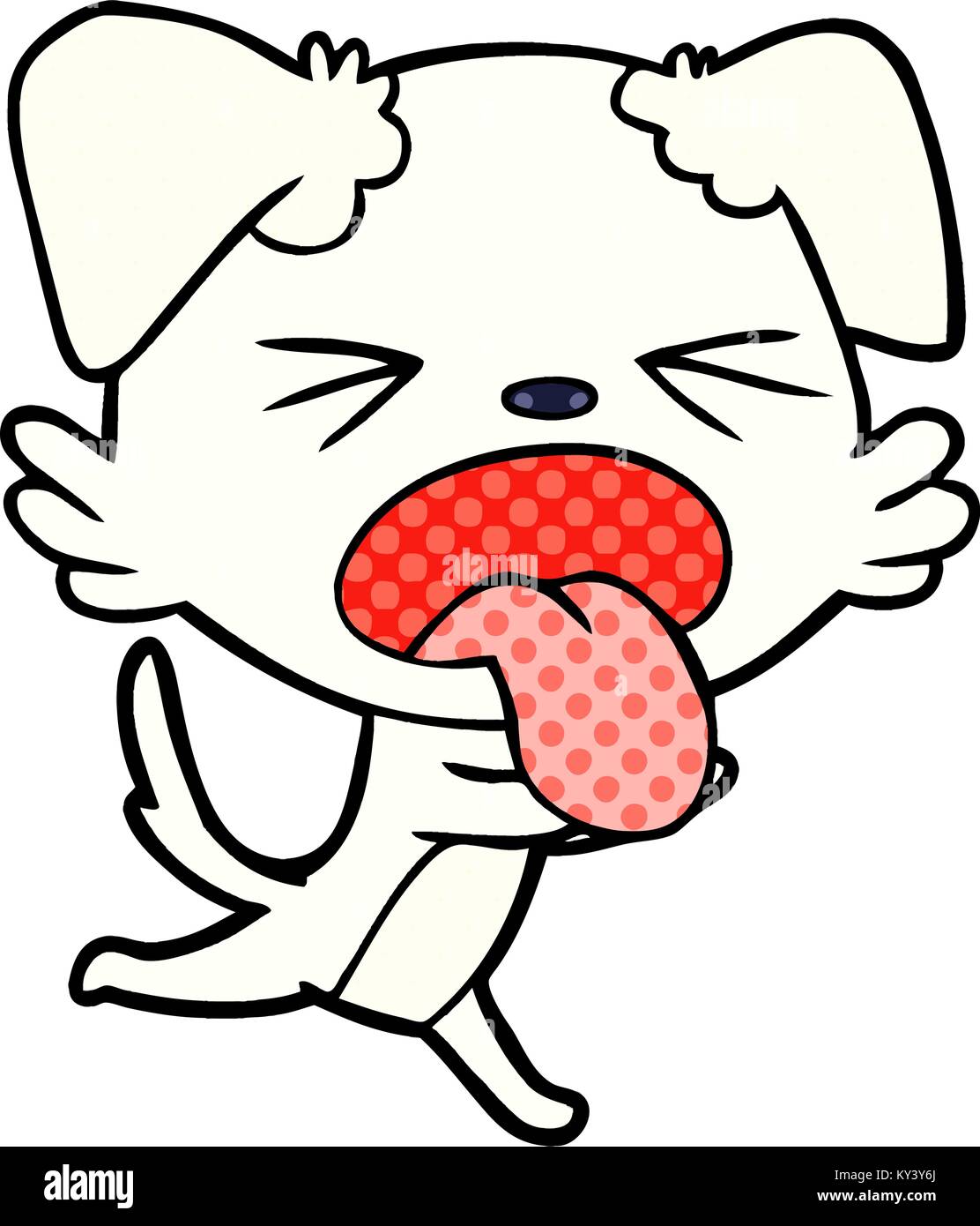 cartoon panting dog Stock Vector Image & Art - Alamy