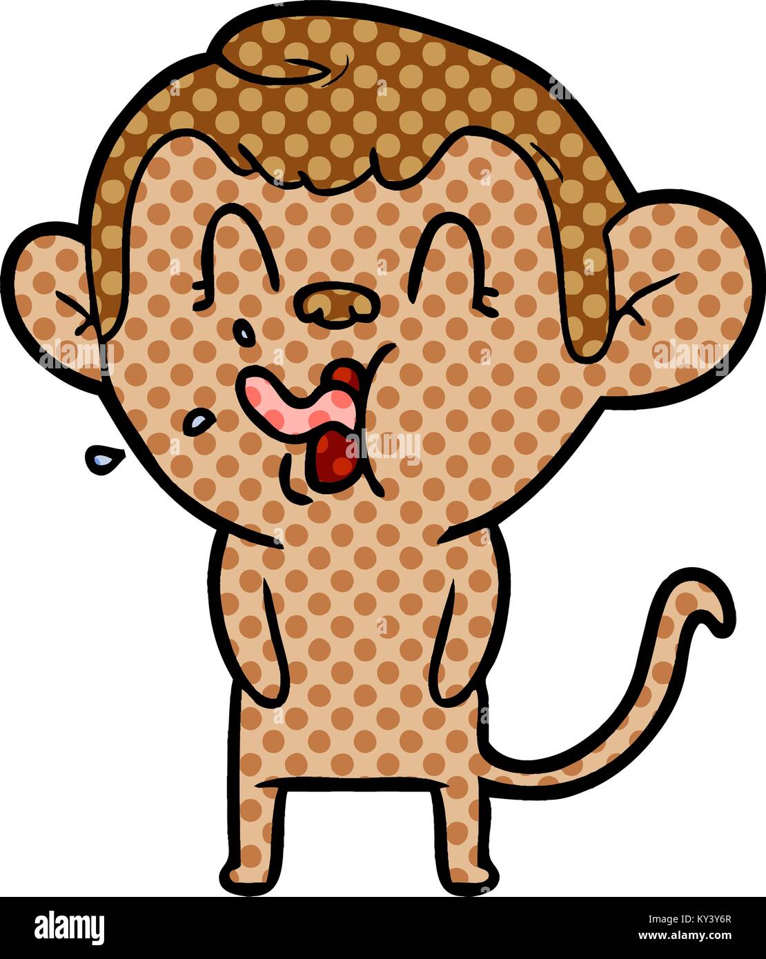 crazy cartoon monkey Stock Vector Image & Art - Alamy
