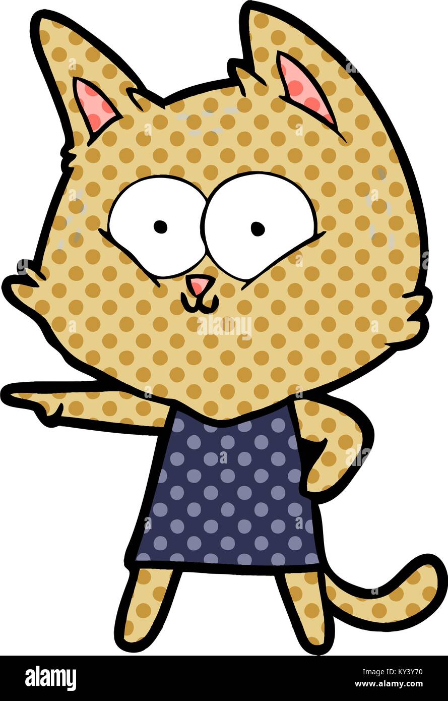 cartoon cat girl pointing Stock Vector Image & Art - Alamy