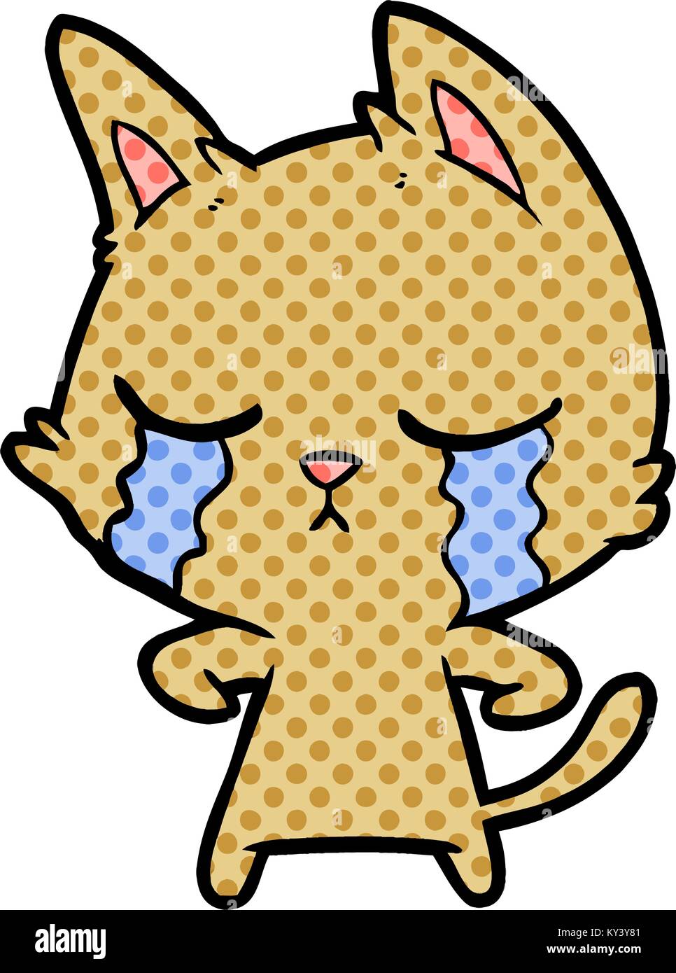 crying cartoon cat Stock Vector Image & Art - Alamy