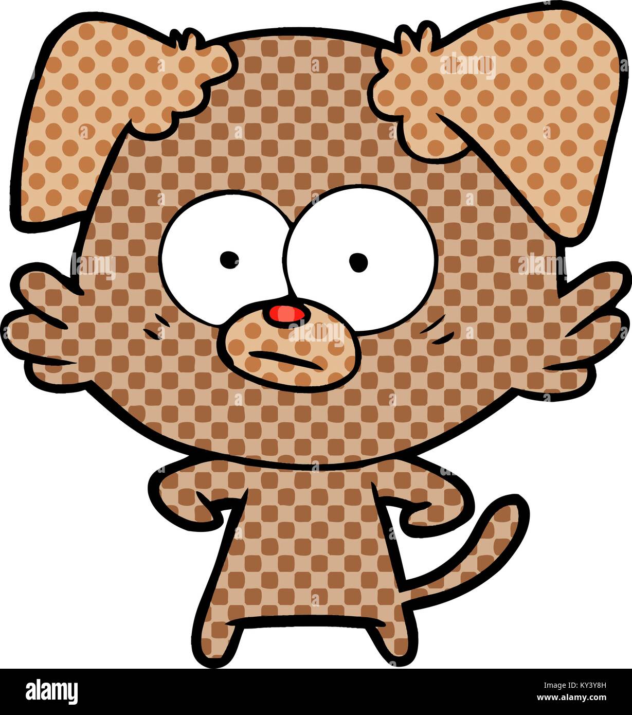 nervous dog cartoon Stock Vector Image & Art - Alamy