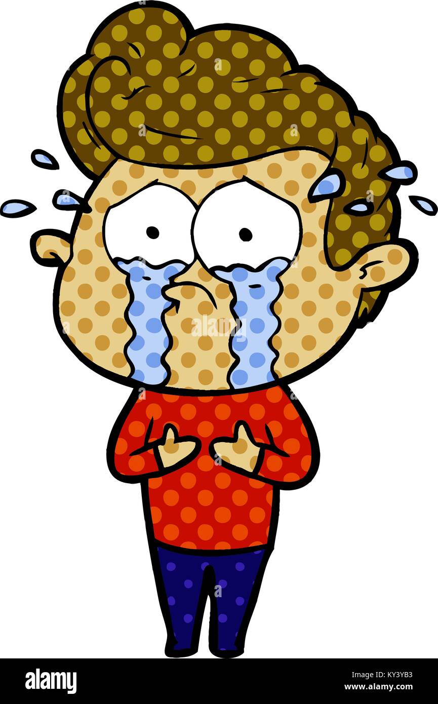 cartoon crying man Stock Vector Image & Art - Alamy
