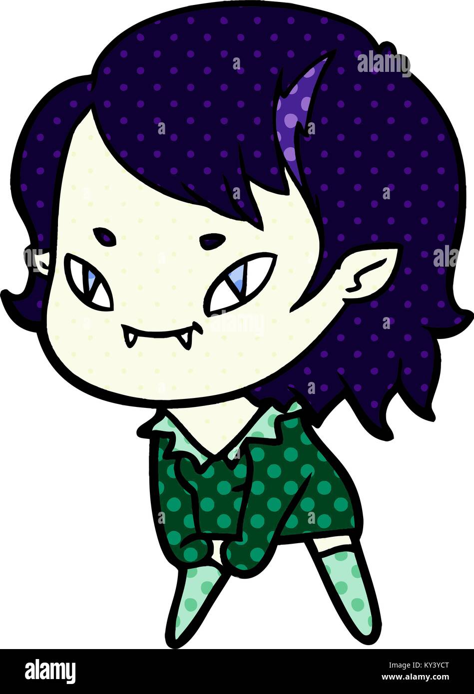 cartoon friendly vampire girl Stock Vector Image & Art - Alamy