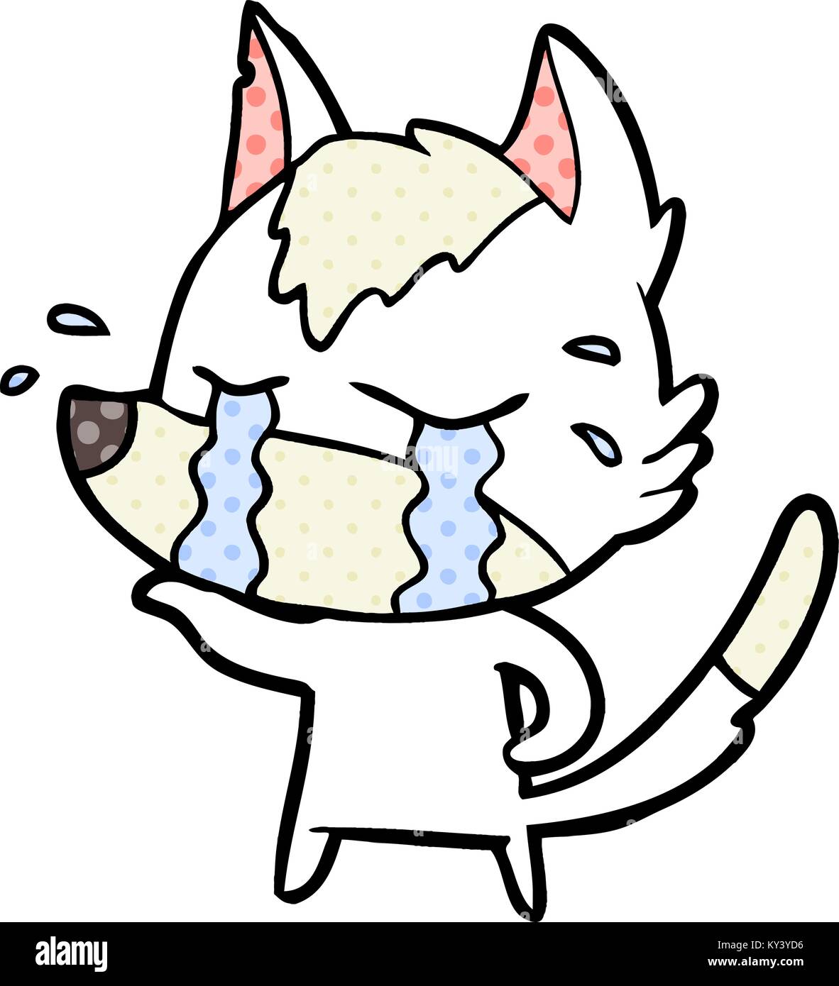 cartoon crying wolf Stock Vector Image & Art - Alamy