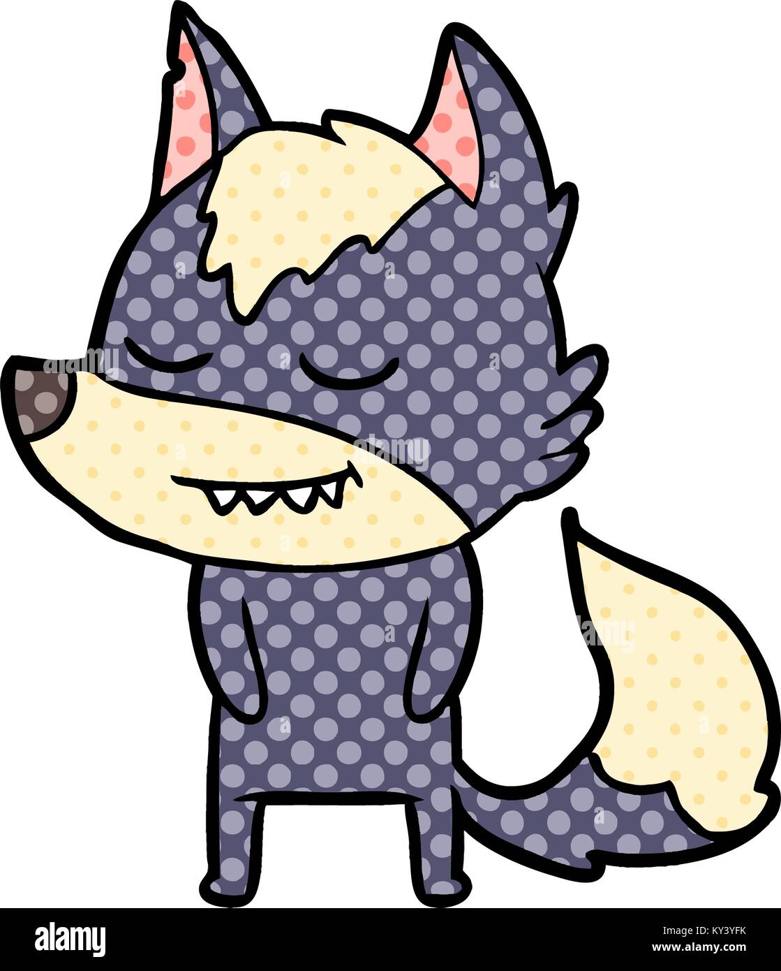 friendly cartoon wolf Stock Vector Image & Art - Alamy