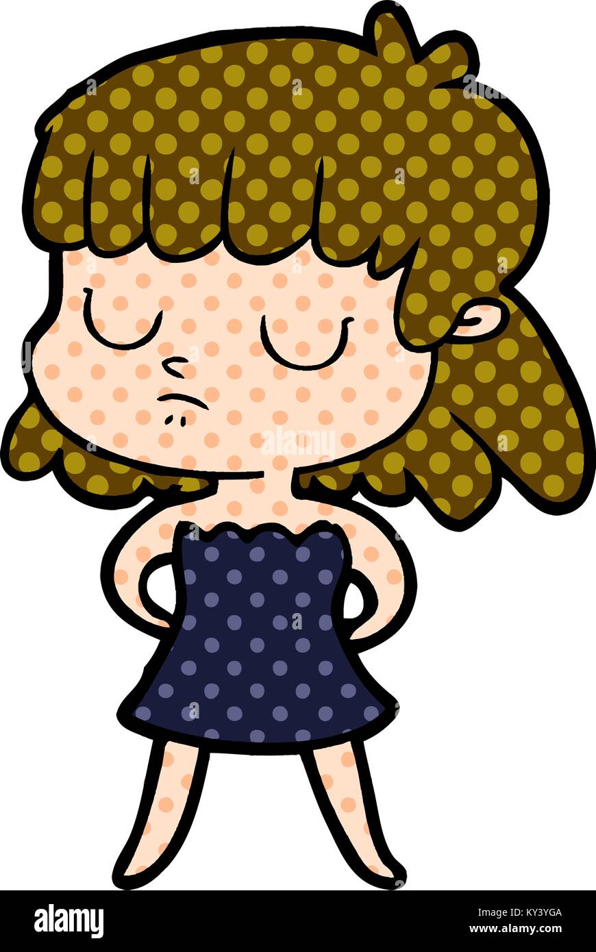 cartoon indifferent woman Stock Vector Image & Art - Alamy