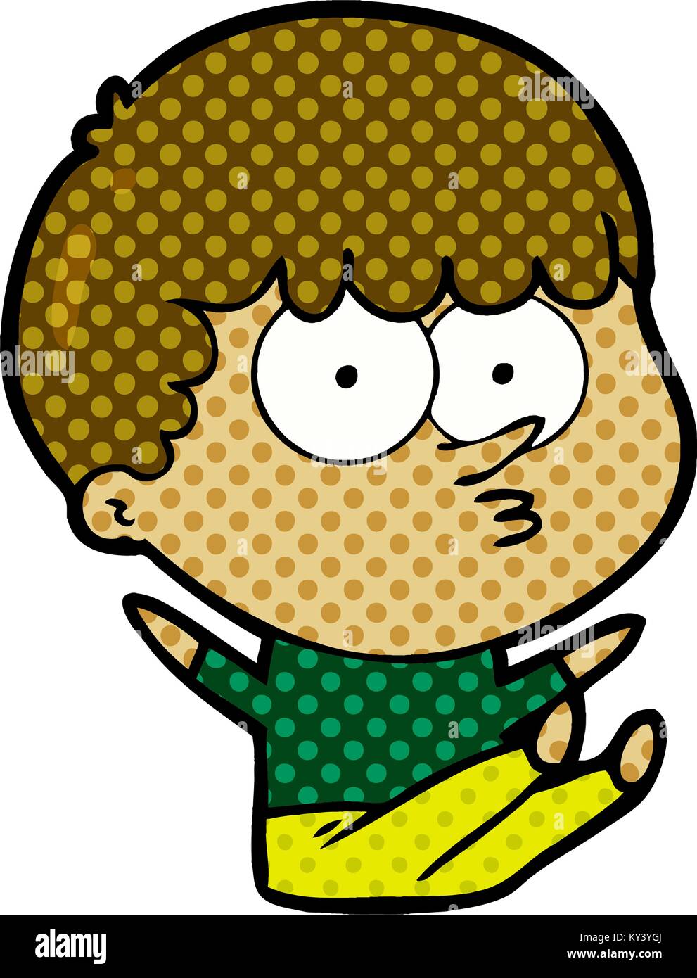 cartoon boy sat waiting Stock Vector Image & Art - Alamy