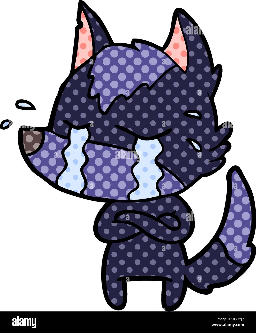 cartoon crying wolf Stock Vector Image & Art - Alamy