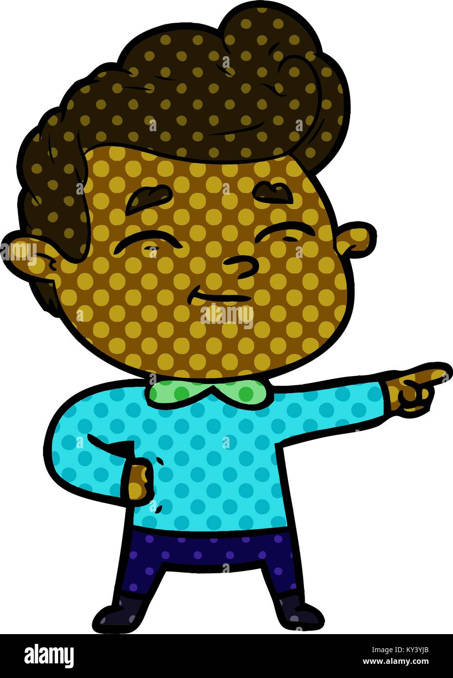 happy cartoon man pointing Stock Vector Image & Art - Alamy