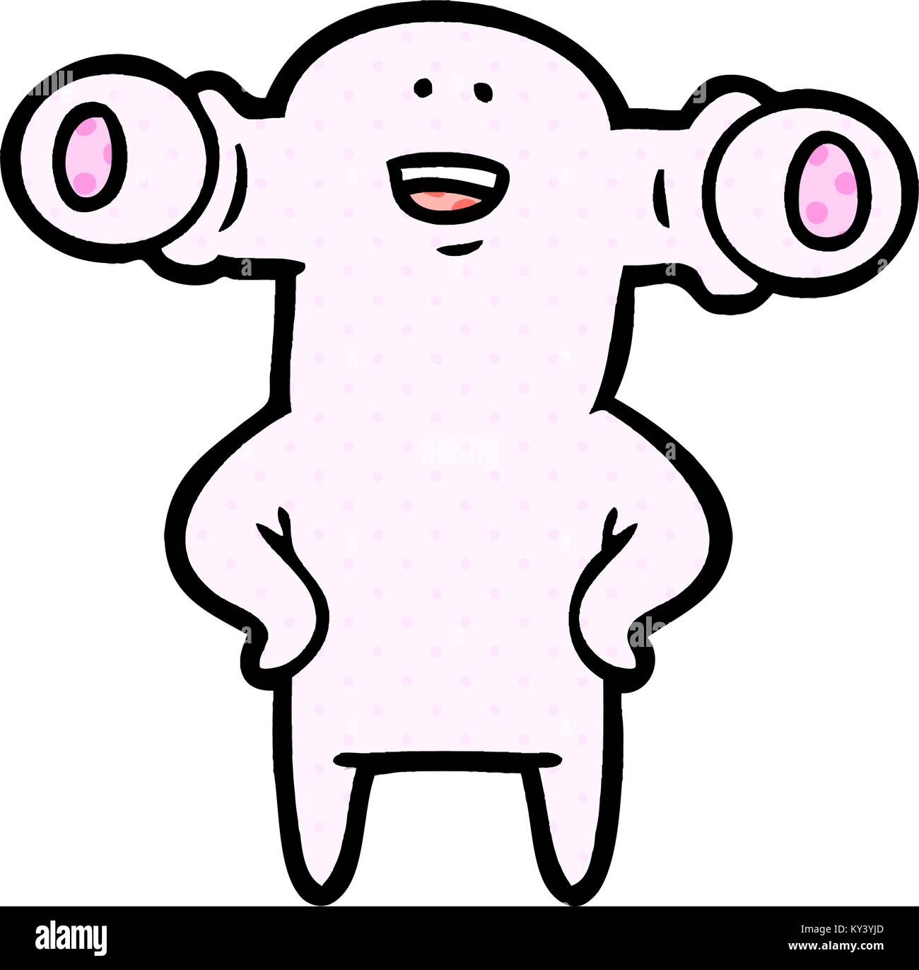 friendly cartoon alien Stock Vector Image & Art - Alamy