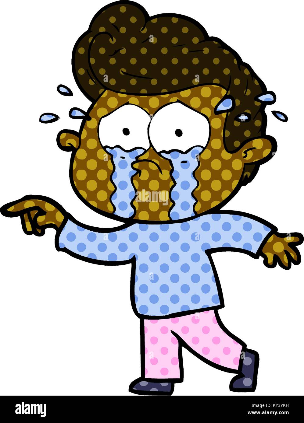 cartoon crying man Stock Vector Image & Art - Alamy