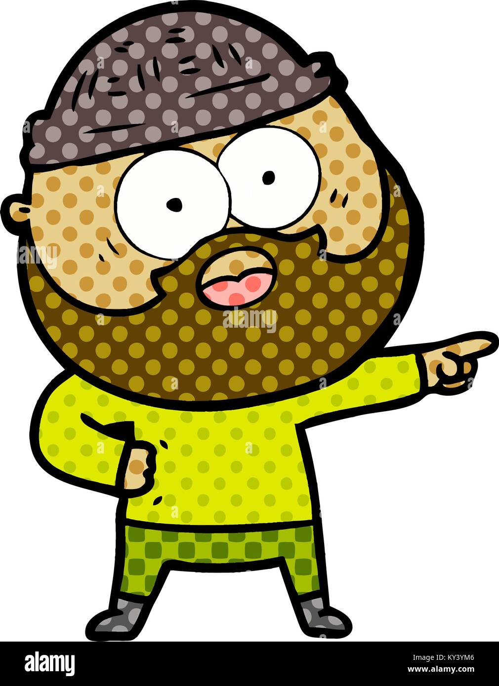 Retro bearded man in Stock Vector Images - Alamy