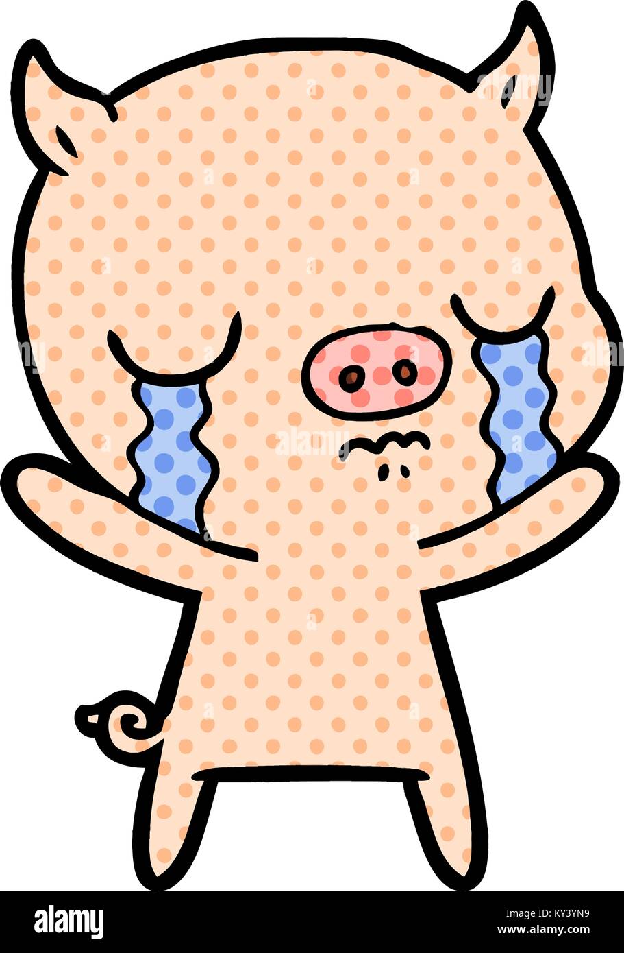 cartoon pig crying Stock Vector Image & Art - Alamy