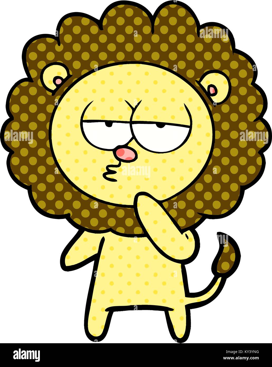 cartoon tired lion Stock Vector Image & Art - Alamy