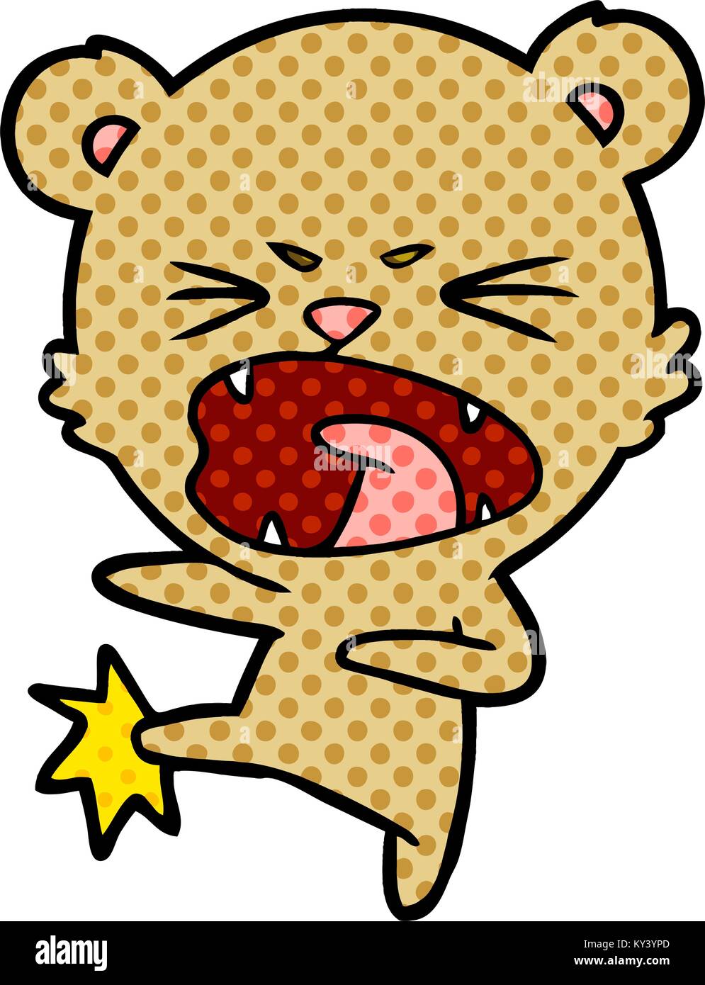 angry cartoon bear Stock Vector Image & Art - Alamy