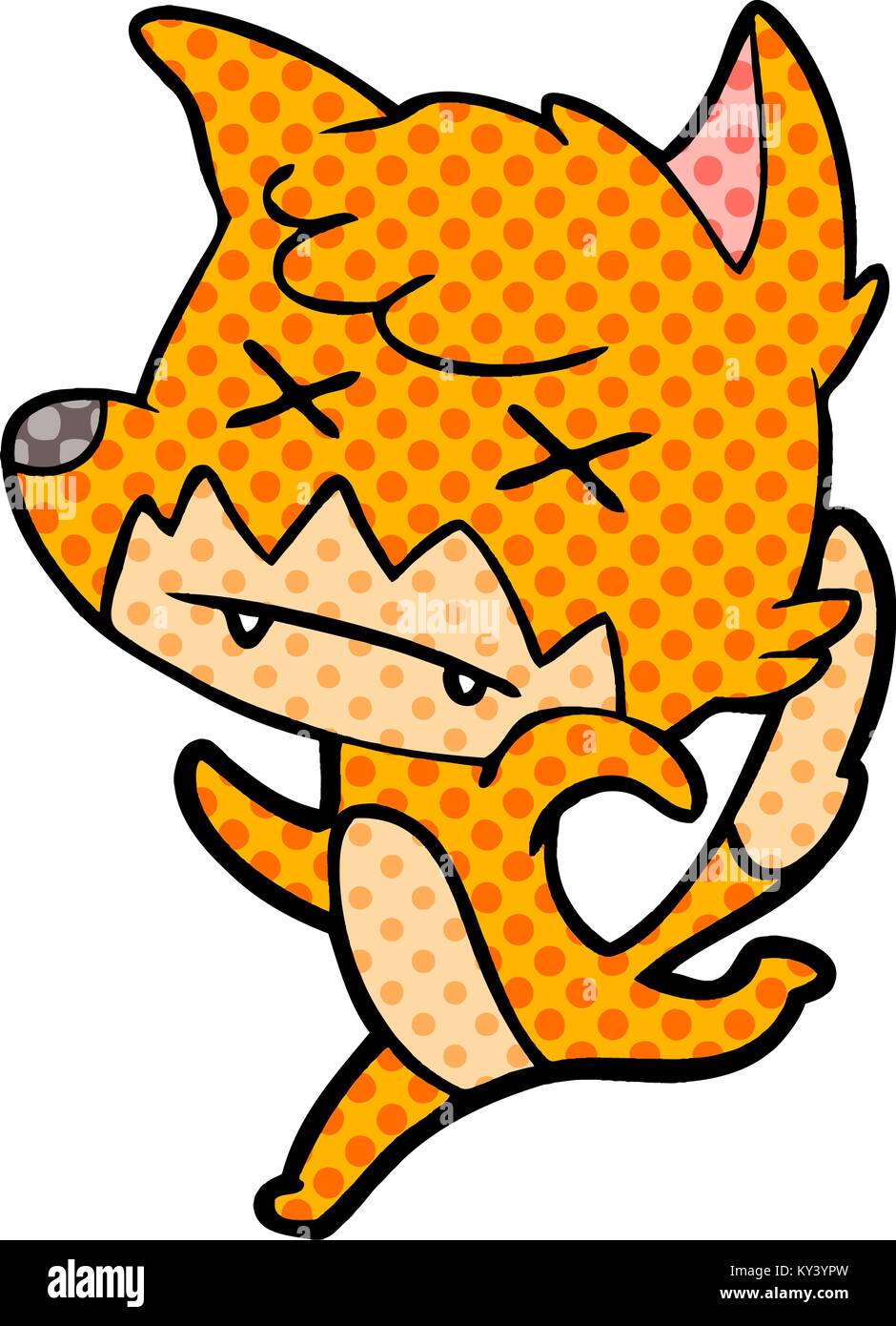 cartoon cross eyed fox Stock Vector Image & Art - Alamy