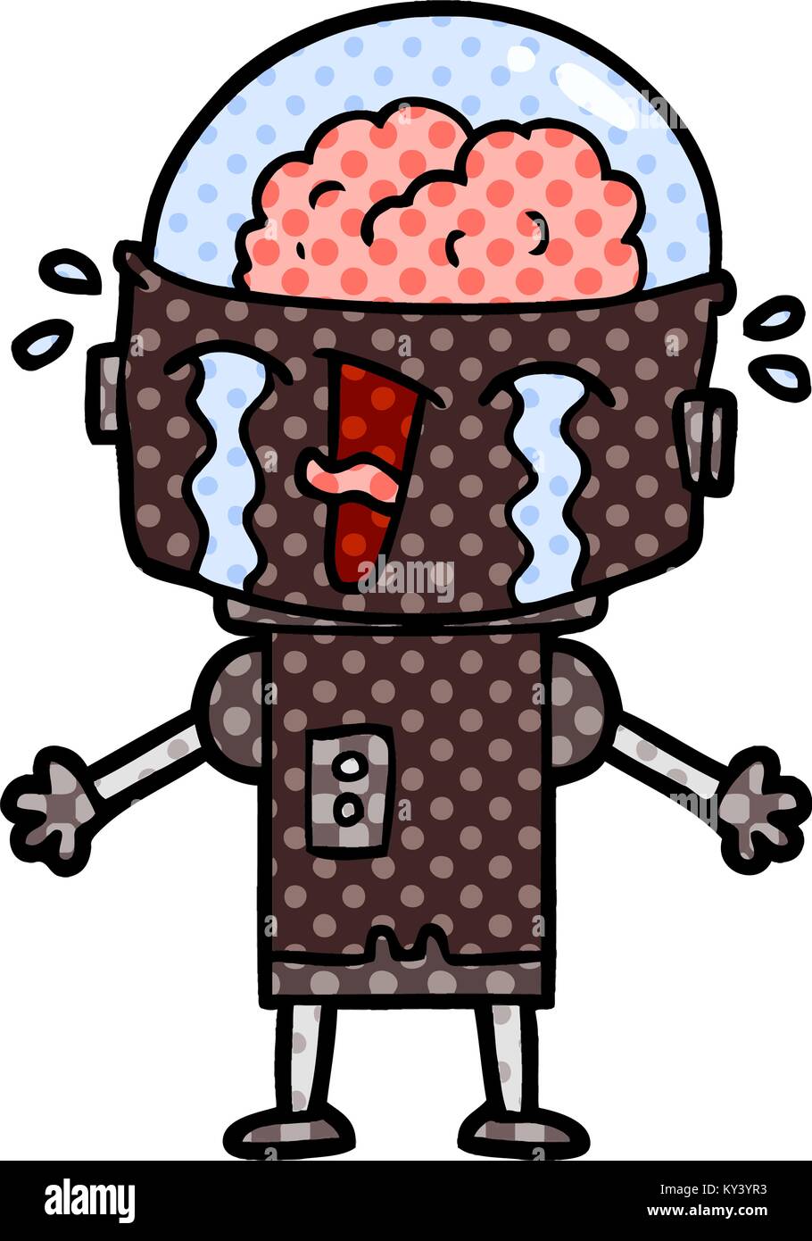 cartoon crying robot Stock Vector Image & Art - Alamy
