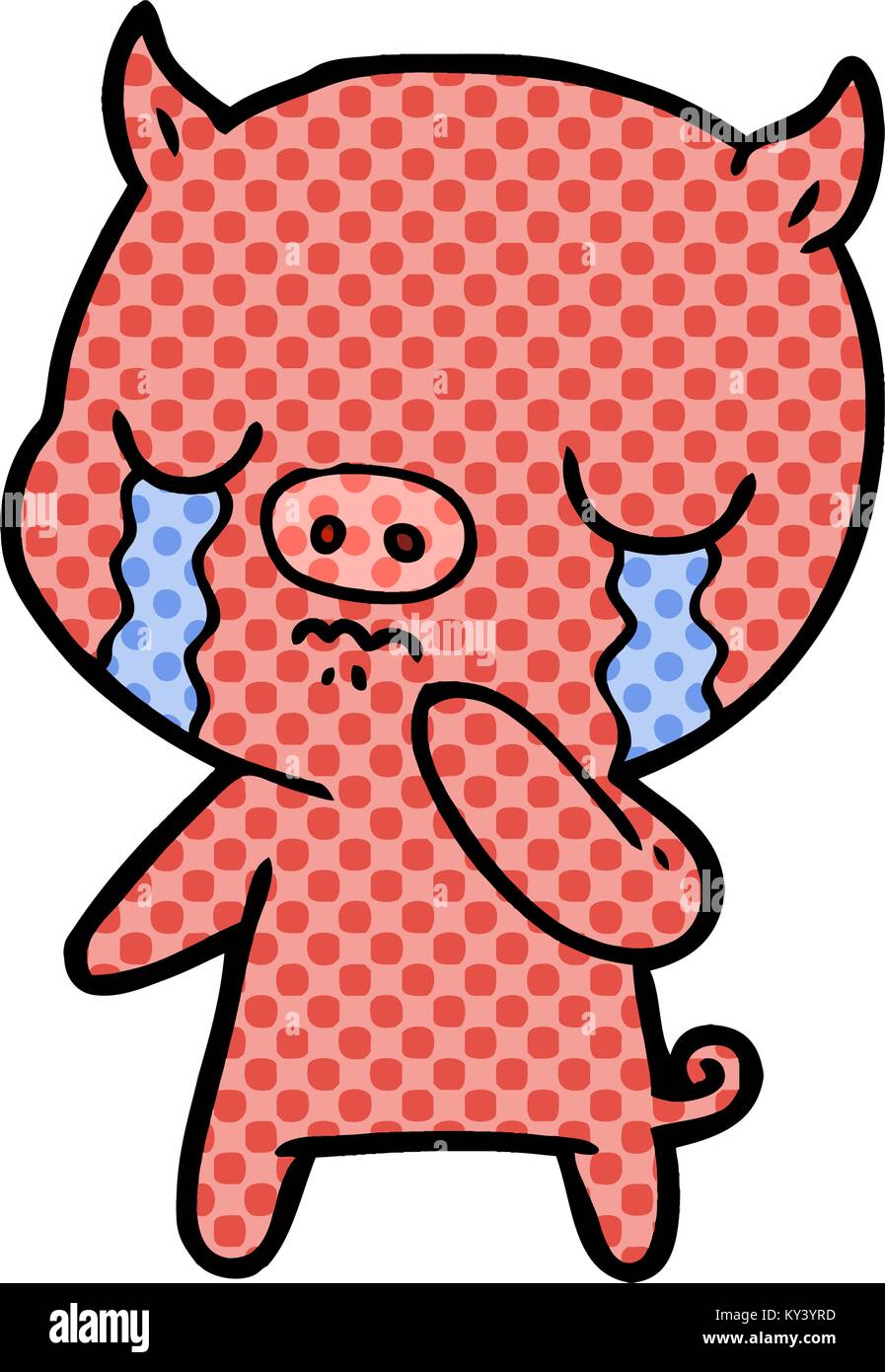 cartoon pig crying Stock Vector Image & Art - Alamy