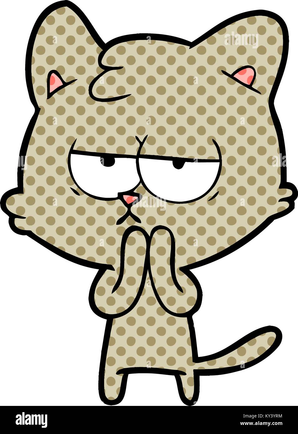bored cartoon cat Stock Vector Image & Art - Alamy