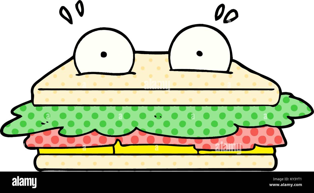sandwich cartoon character Stock Vector Image & Art - Alamy