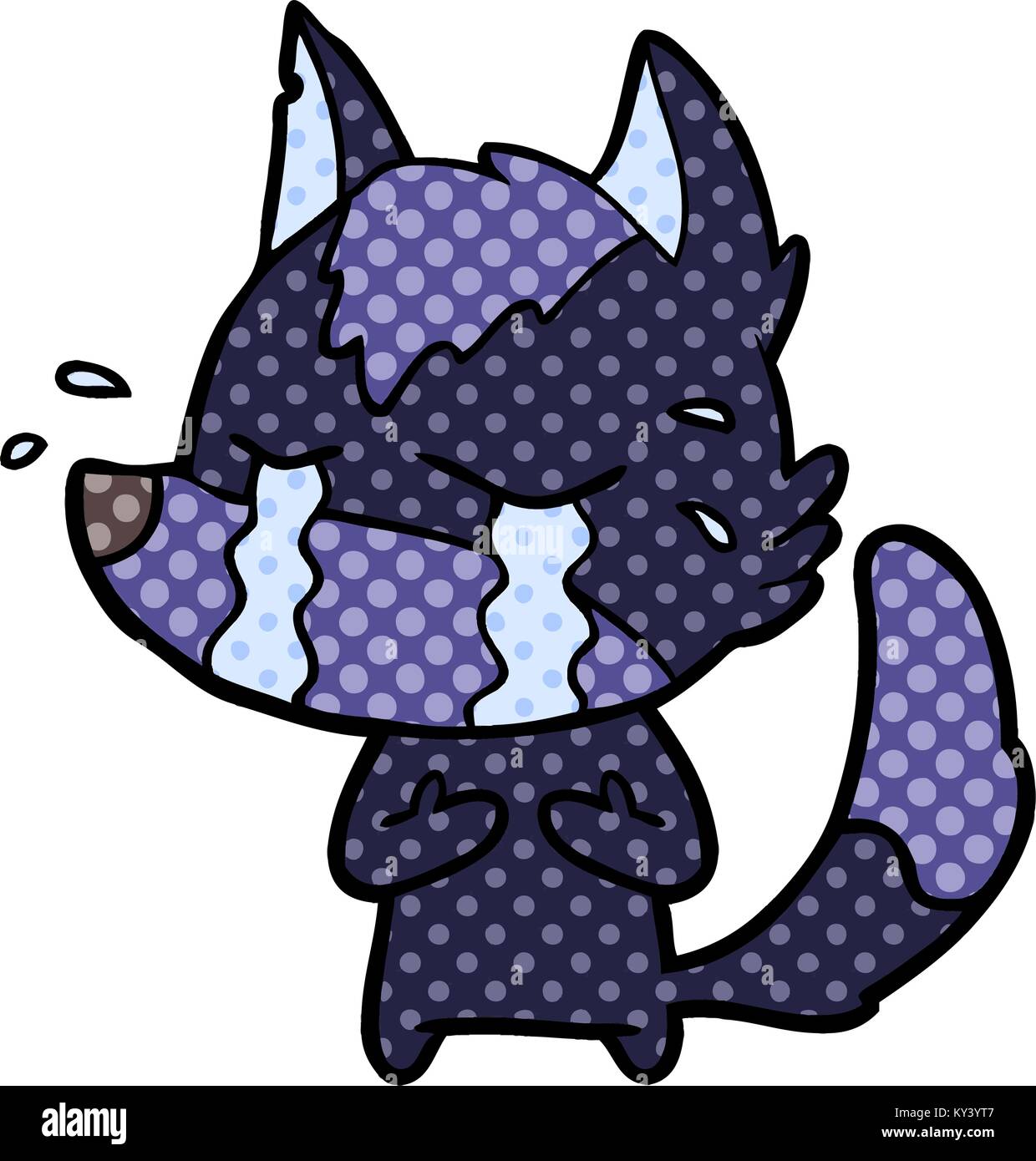 cartoon crying wolf Stock Vector Image & Art - Alamy