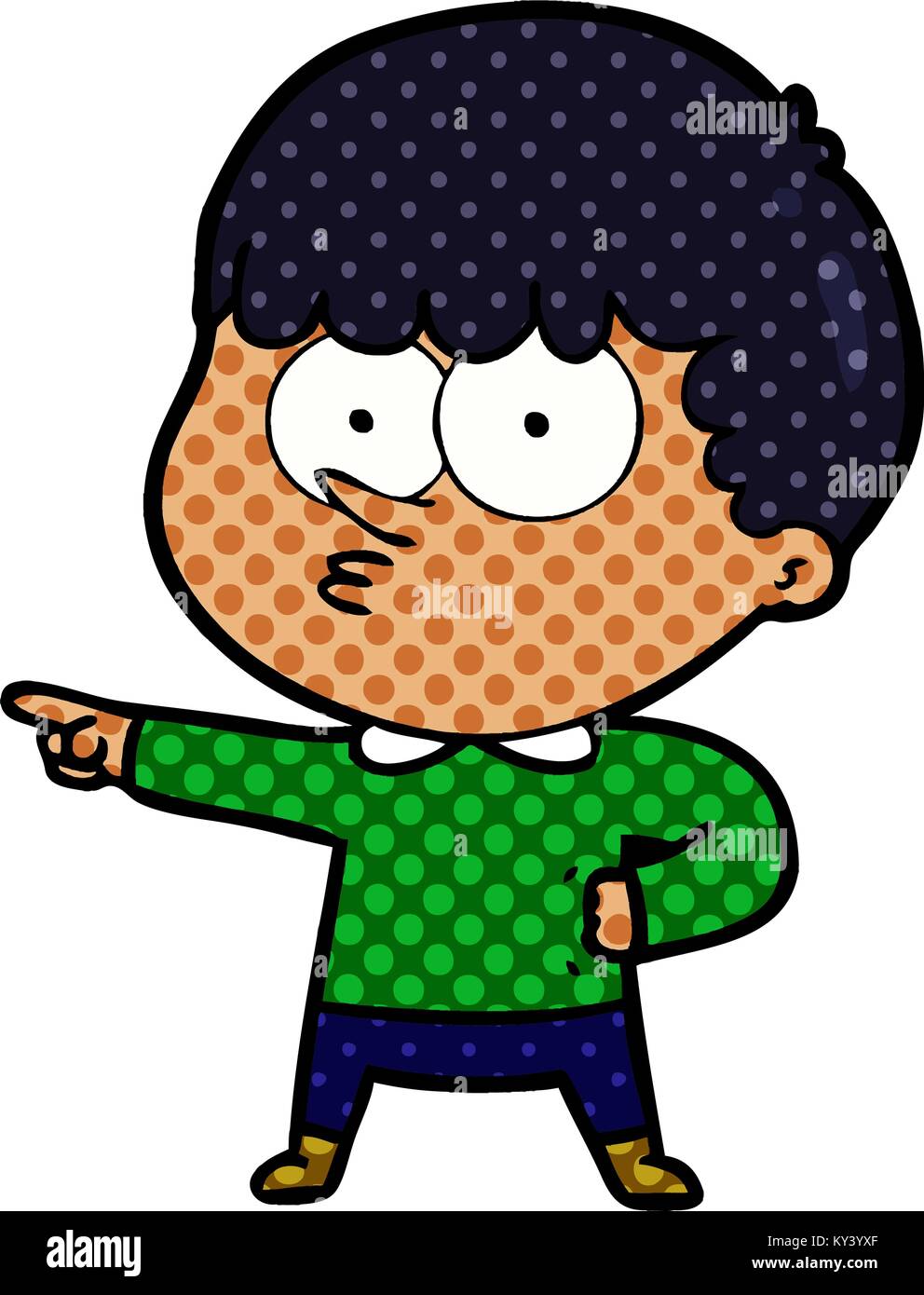 cartoon pointing boy Stock Vector Image & Art - Alamy