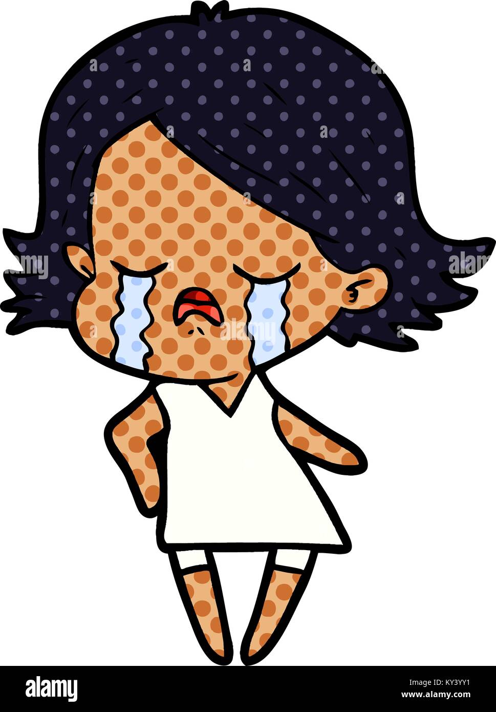 cartoon girl crying Stock Vector Image & Art - Alamy