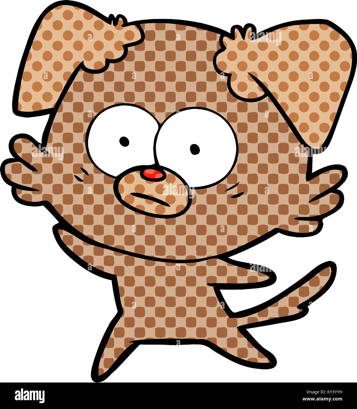 nervous dog cartoon Stock Vector Image & Art - Alamy