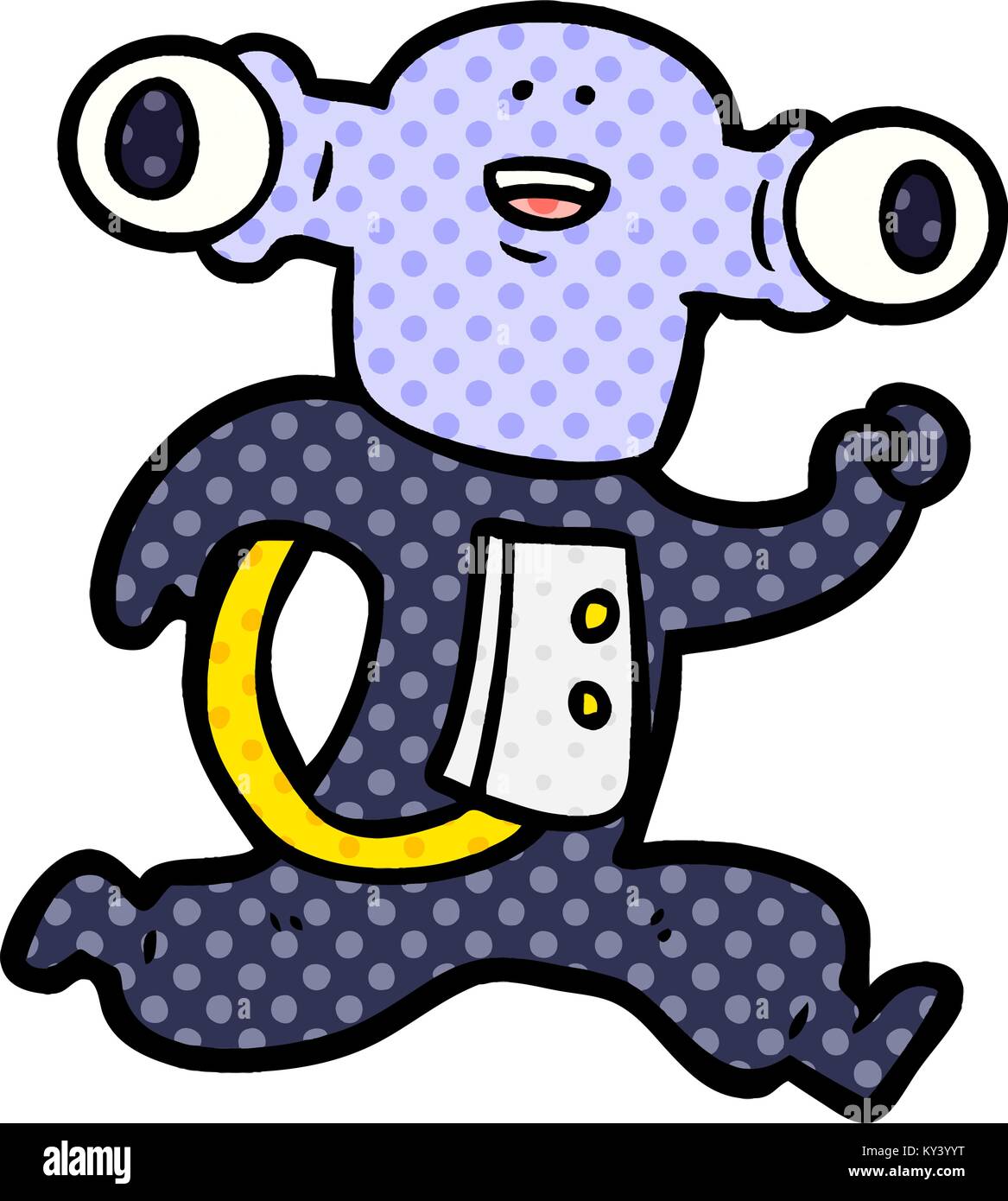 friendly cartoon alien running Stock Vector Image & Art - Alamy