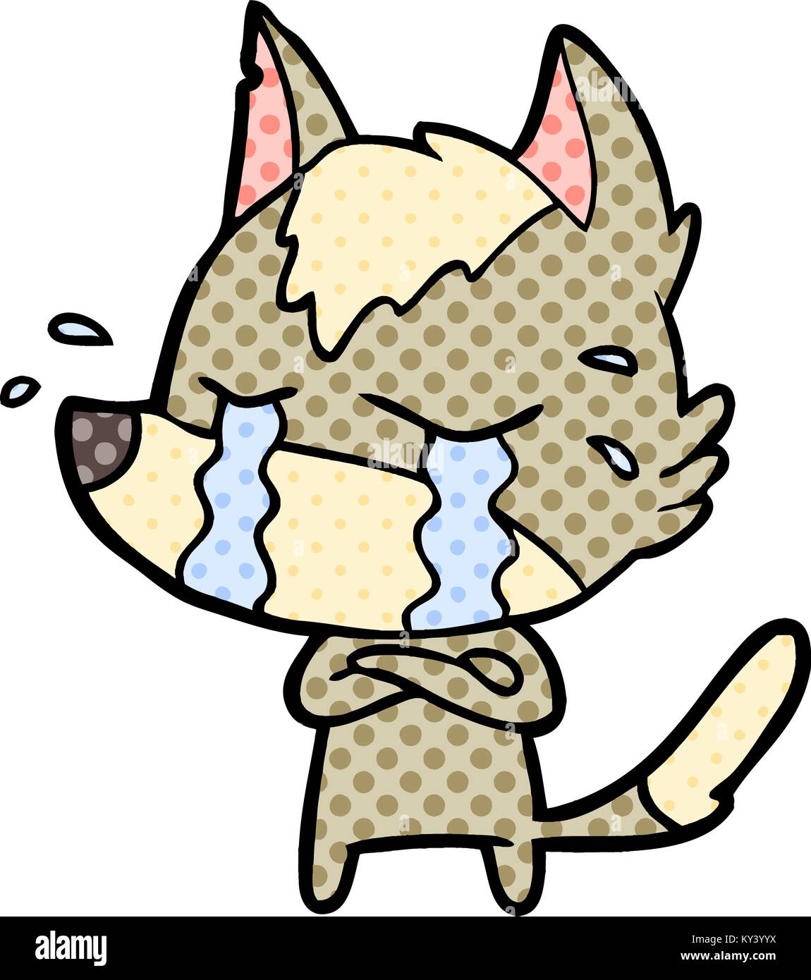 cartoon crying wolf Stock Vector Image & Art - Alamy