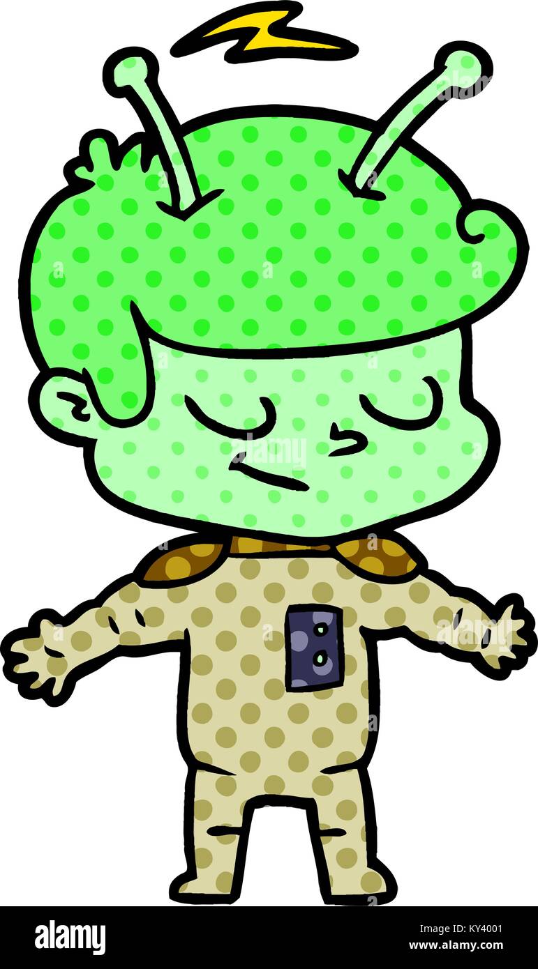 friendly cartoon spaceman Stock Vector Image & Art - Alamy