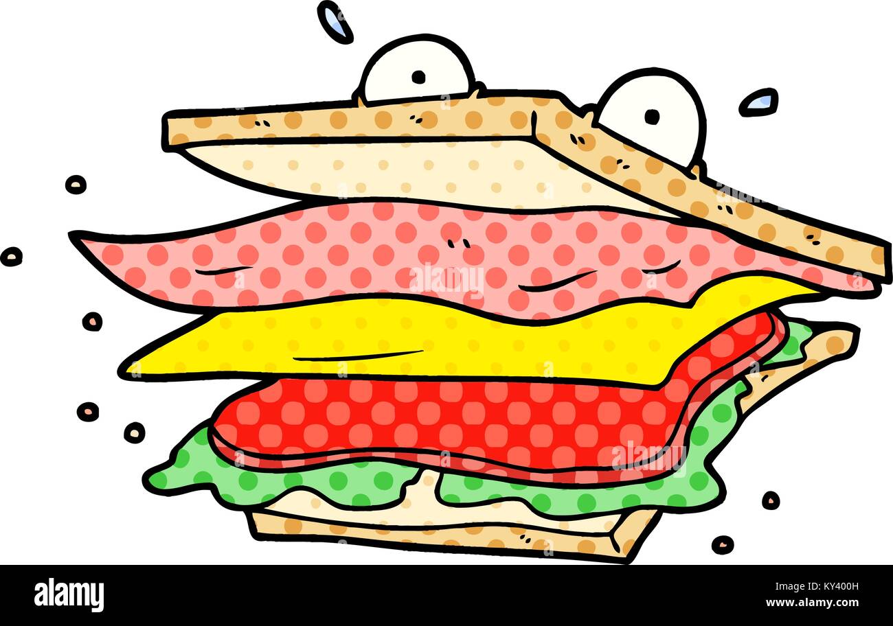 sandwich cartoon character Stock Vector Image & Art - Alamy