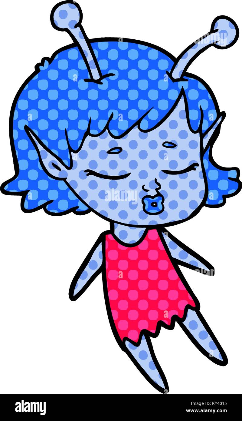 cute alien girl cartoon Stock Vector Image & Art - Alamy