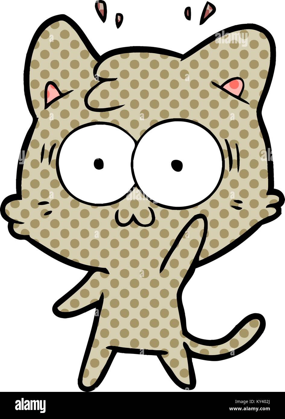 cartoon surprised cat Stock Vector Image & Art - Alamy