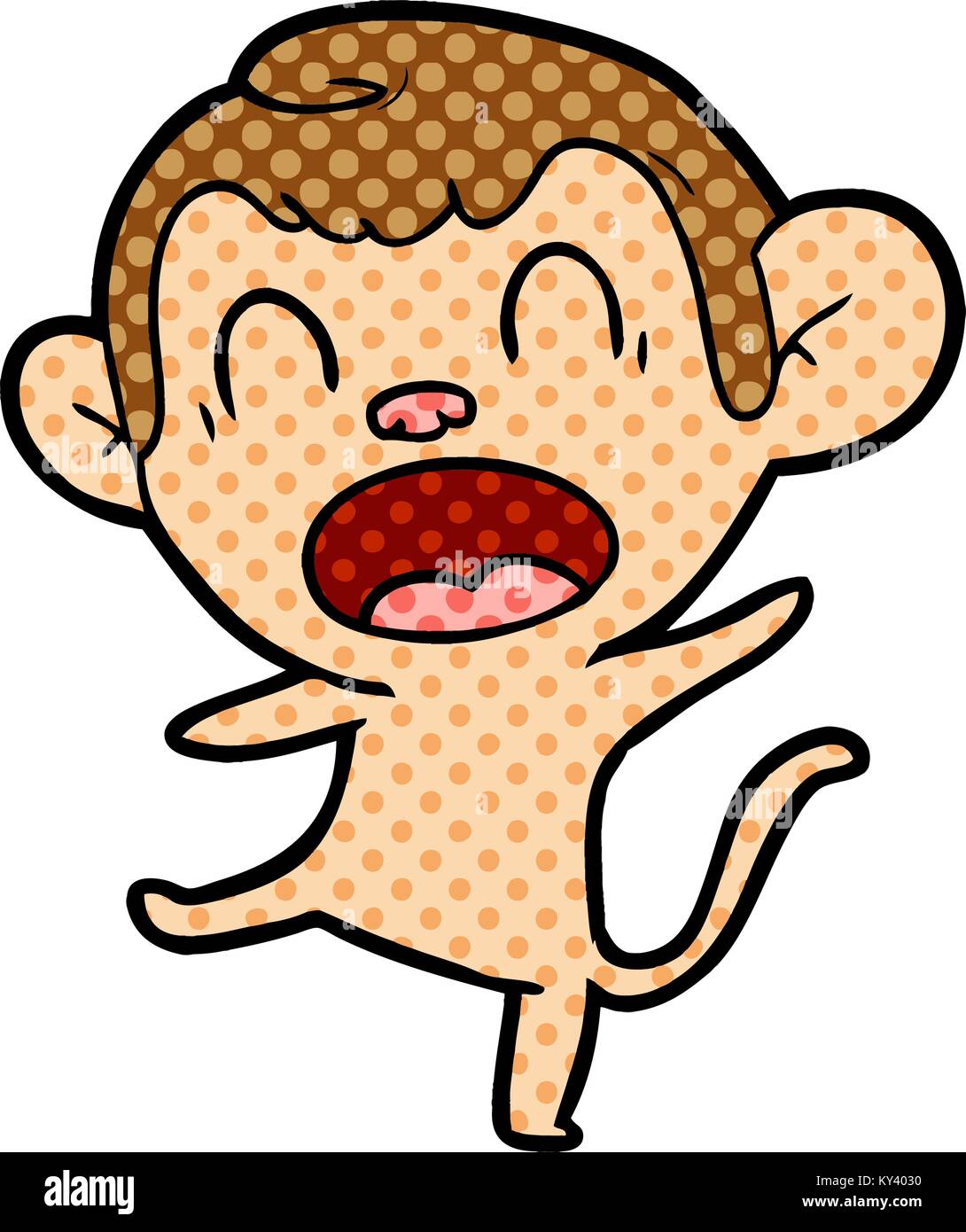 shouting cartoon monkey dancing Stock Vector Image & Art - Alamy