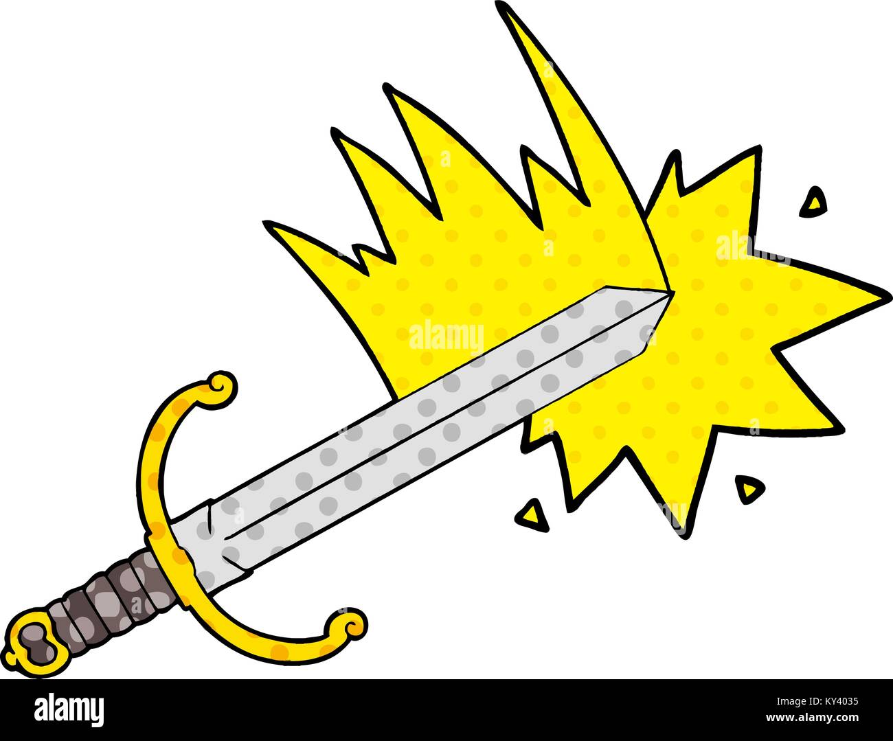 swinging cartoon sword Stock Vector Image & Art - Alamy
