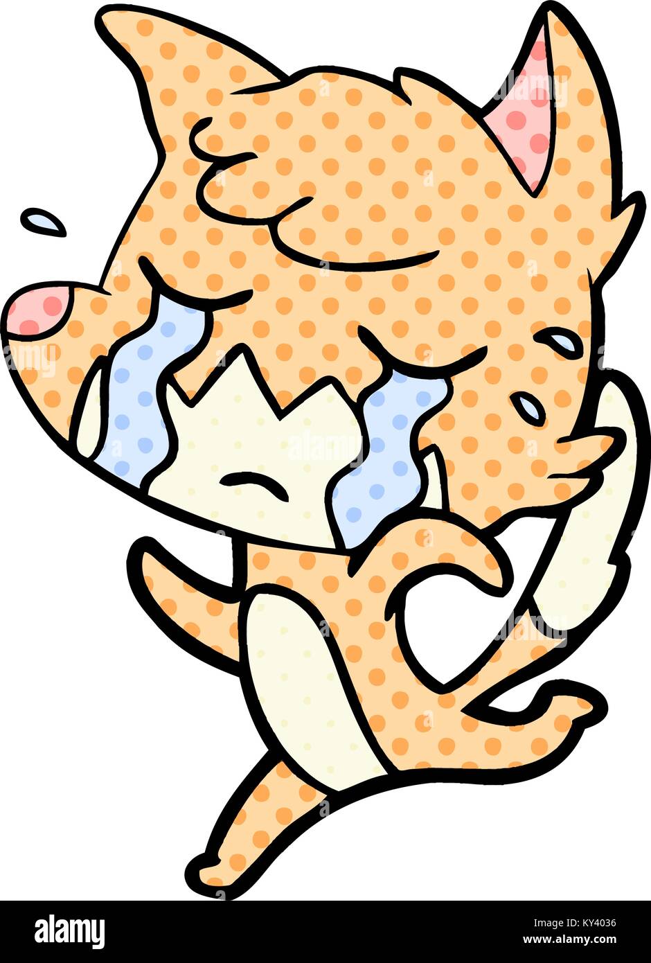 crying fox cartoon Stock Vector Image & Art - Alamy