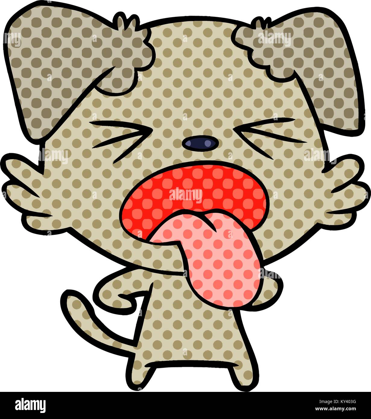 cartoon disgusted dog Stock Vector Image & Art - Alamy