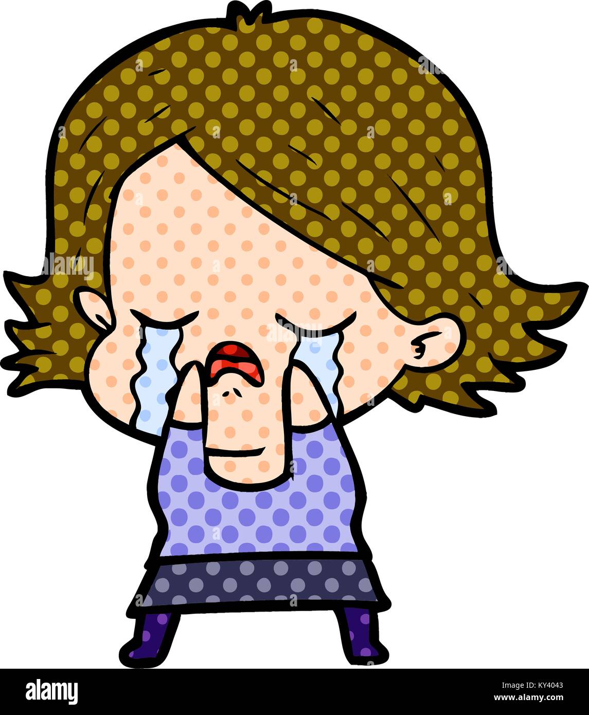 cartoon girl crying Stock Vector Image & Art - Alamy