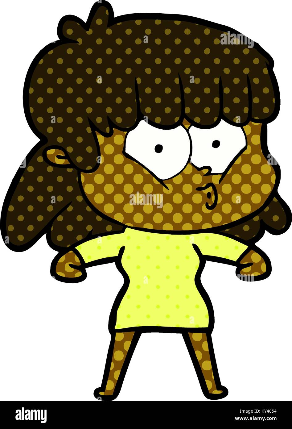 cartoon whistling girl Stock Vector Image & Art - Alamy