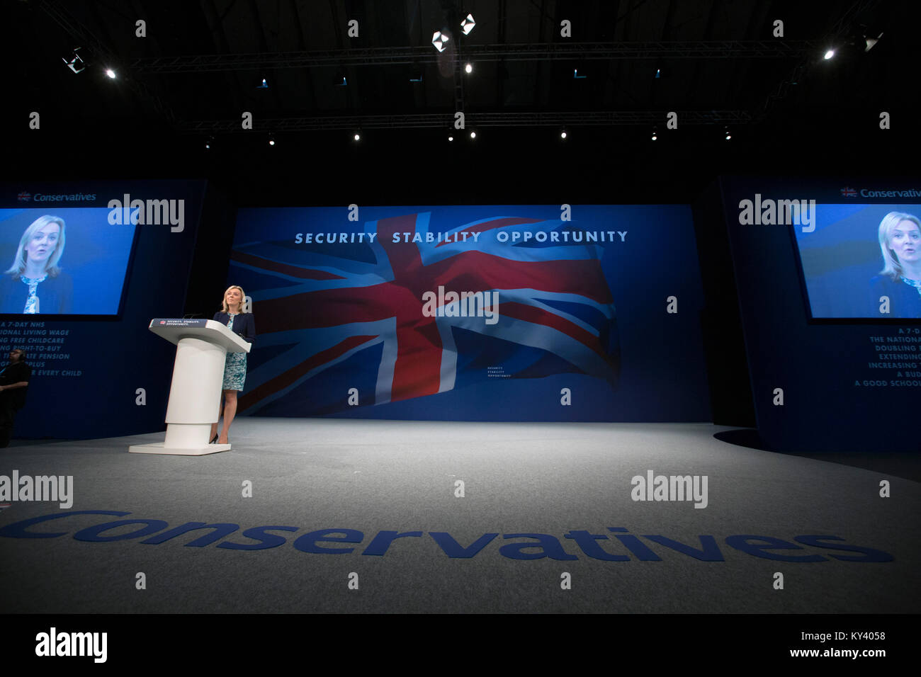 Future Prime Minister of the United Kingdom, Liz Truss MP, giving a ...