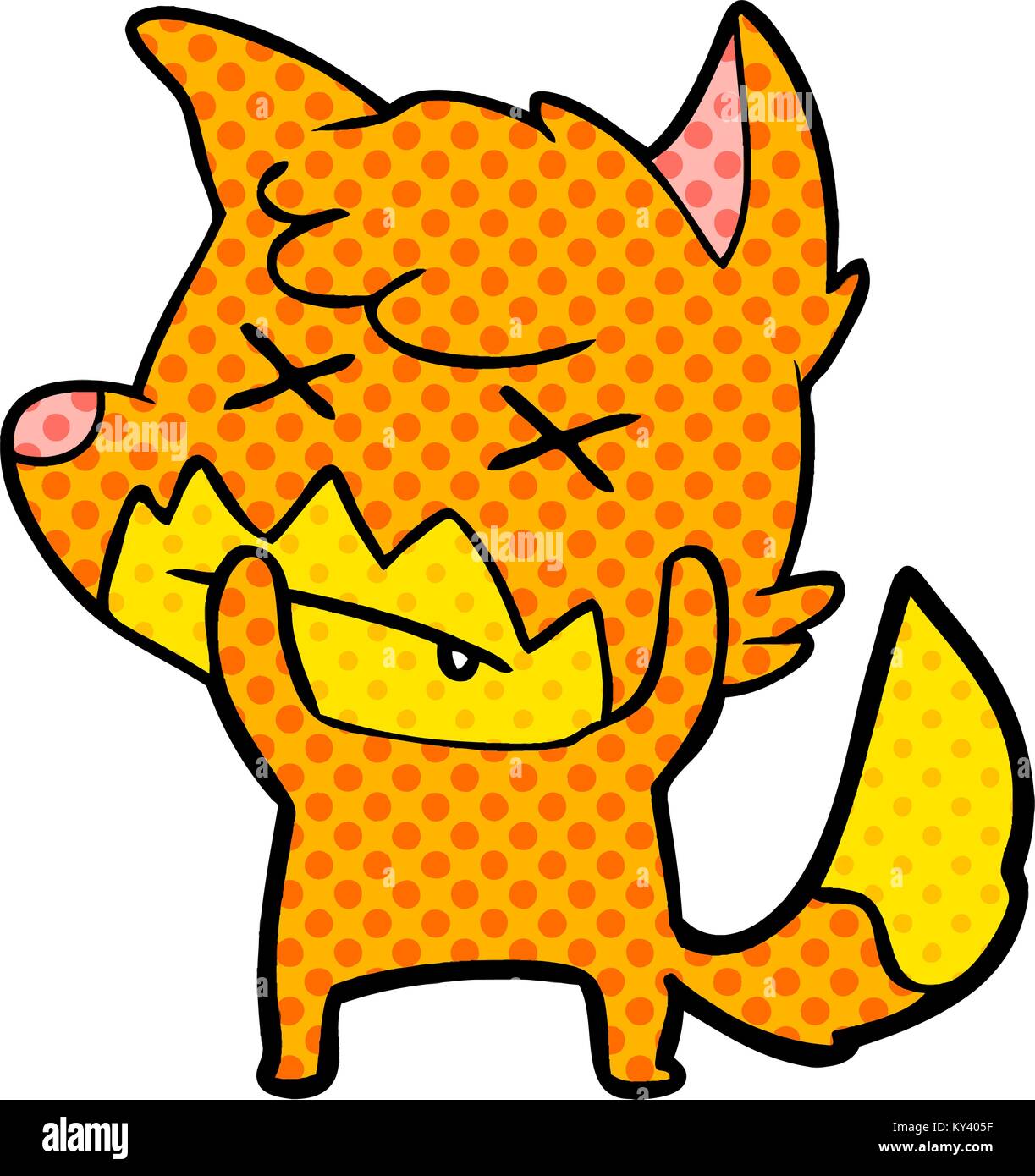 cartoon dead fox Stock Vector Image & Art - Alamy