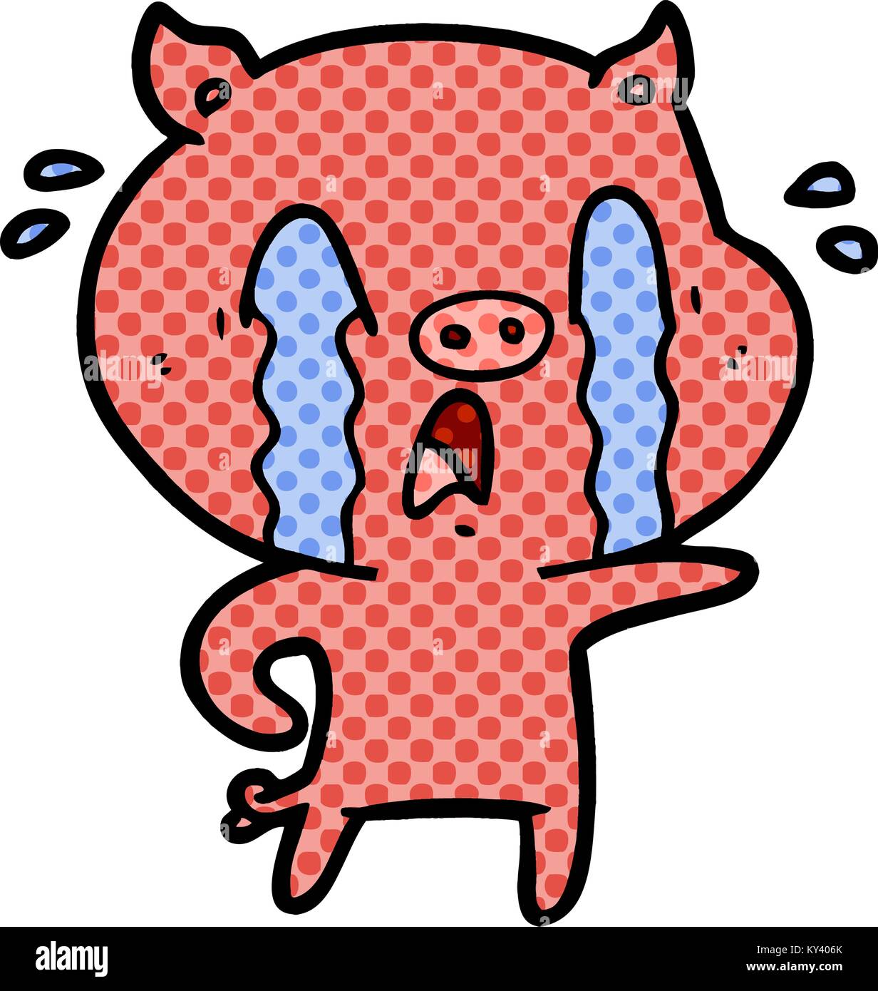 crying pig cartoon Stock Vector Image & Art - Alamy