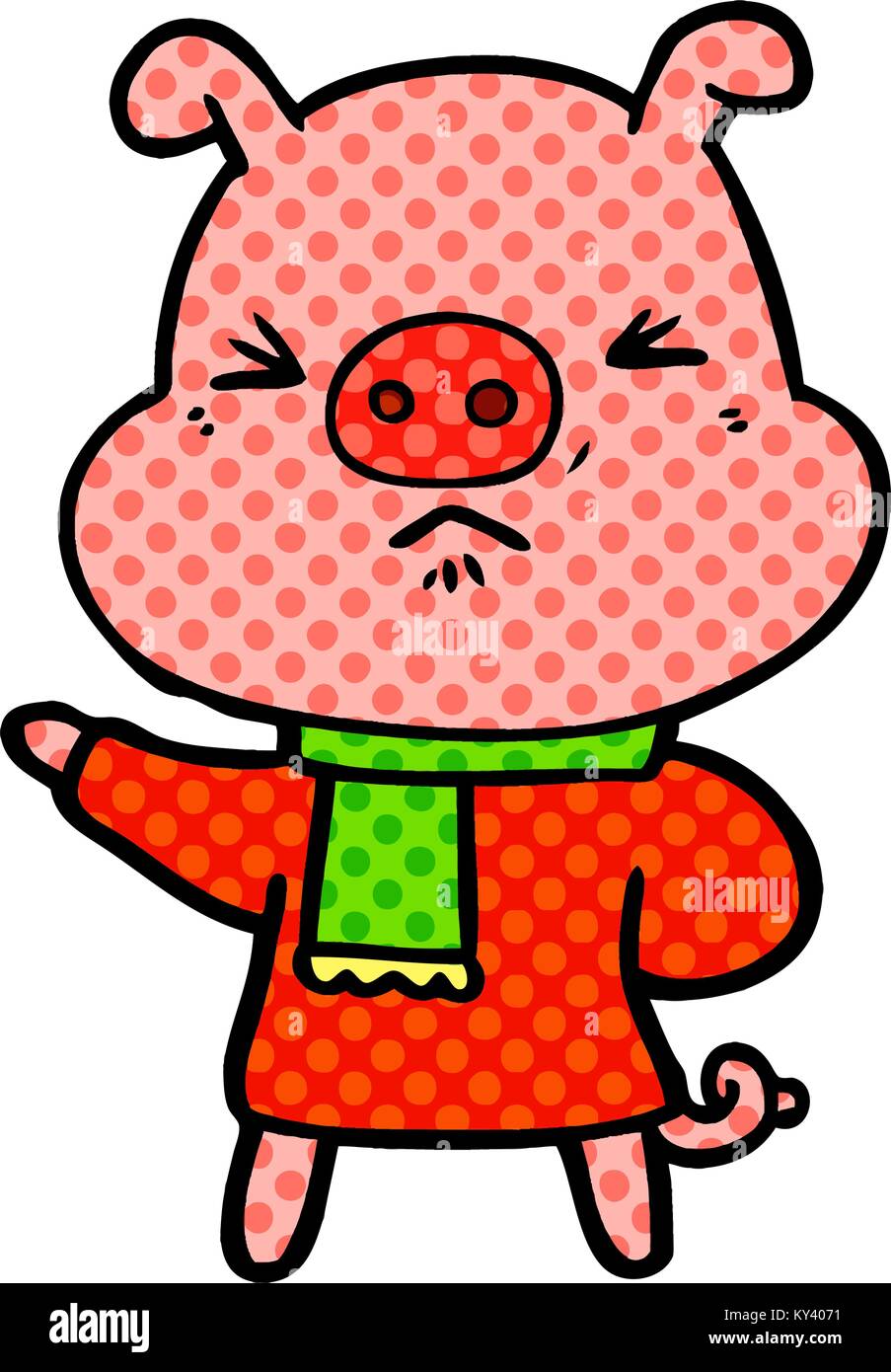 cartoon angry pig Stock Vector Image & Art - Alamy