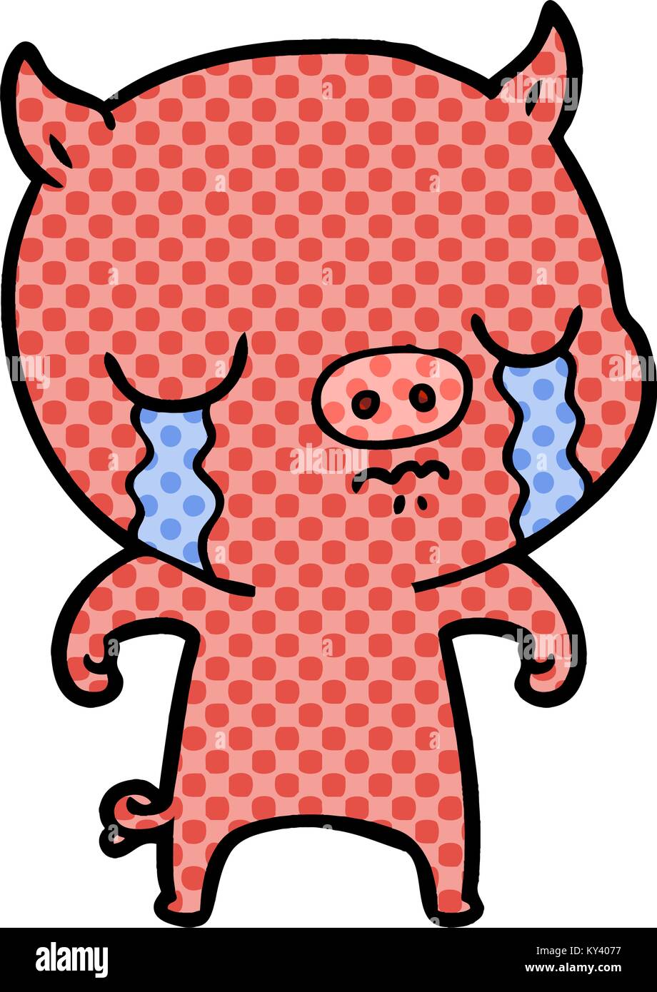 cartoon pig crying Stock Vector Image & Art - Alamy