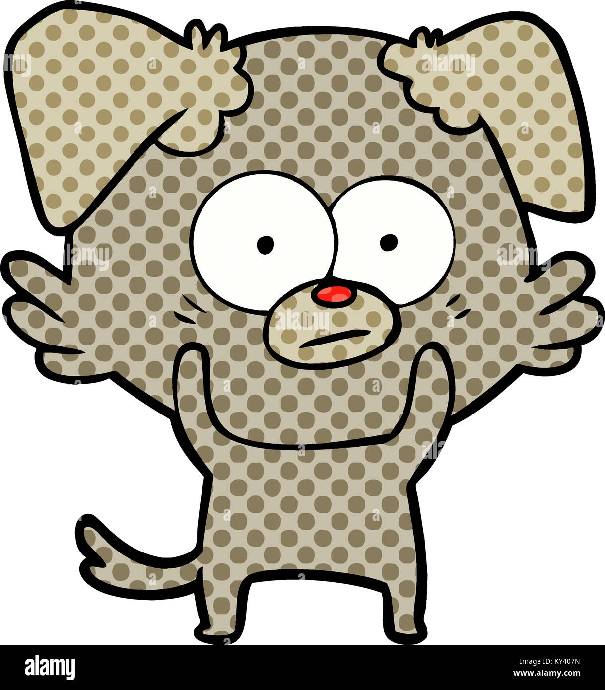 nervous dog cartoon Stock Vector Image & Art - Alamy