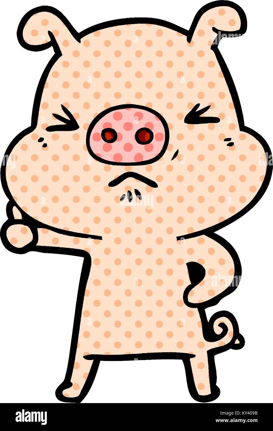 cartoon angry pig Stock Vector Image & Art - Alamy